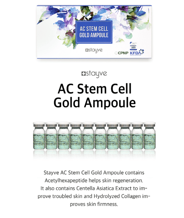 Stayve AC Stem Cell Gold Ampoule Kit - My Beauty and Glow Cosmetics